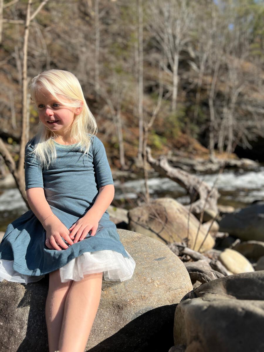 Vignette Annie Reversible Dress in Teal & Navy – Lively Kids