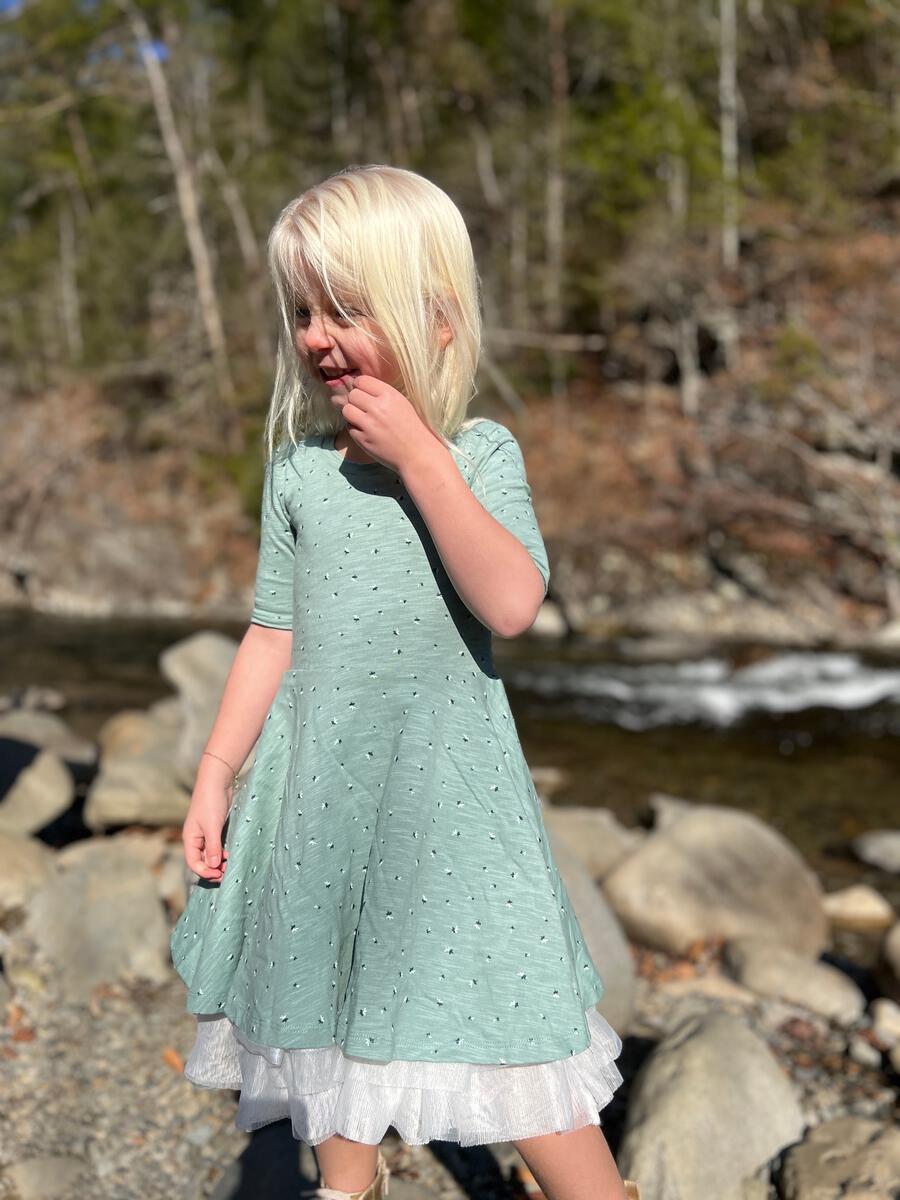 Vignette Annie Reversible Dress in Teal & Navy – Lively Kids
