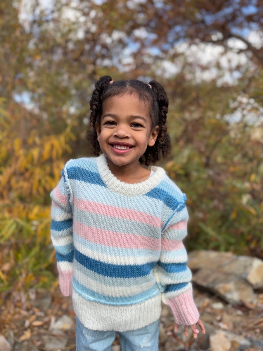 Vignette Donna Sweater in Blue/Pink Stripe – Lively Kids