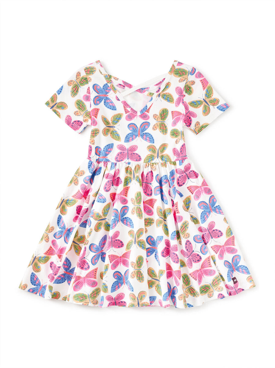 Tea Collection Short Sleeve Ballet Dress in Flutter Fiesta – Lively Kids