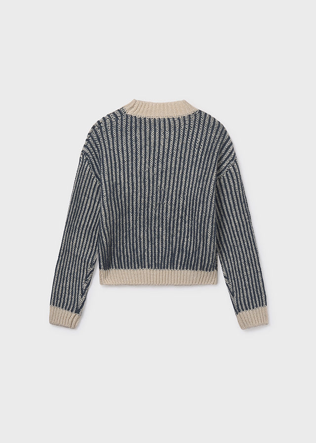 Mayoral Tween Navy Striped Wide Knit Sweater – Lively Kids