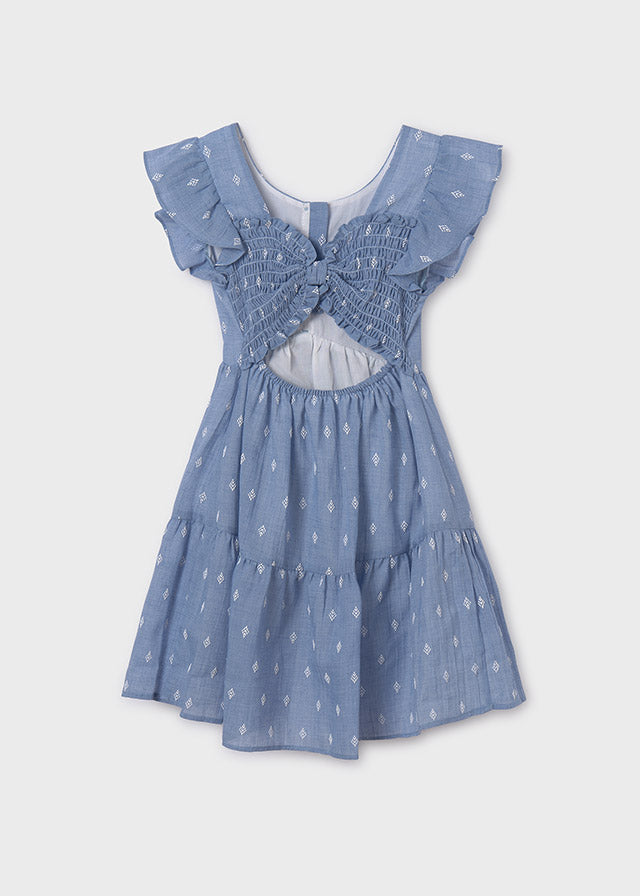 Mayoral Tween Blue Flutter Sleeve Dress – Lively Kids