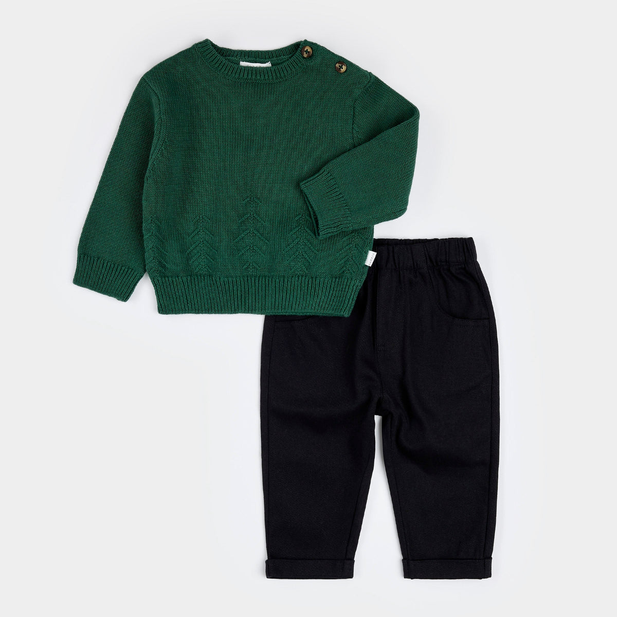 Petit Lem Pine Tree Sweater Knit Outfit Set – Lively Kids