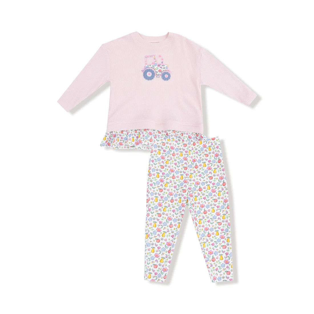 Angel Dear Fall Fruit Floral Ruffle Top with Bamboo Legging – Lively Kids