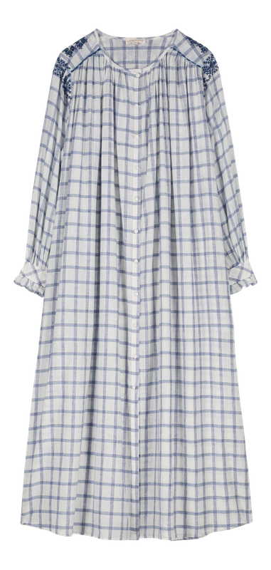 Louise Misha Deepali Dress In Blue River Checks – Lively Kids