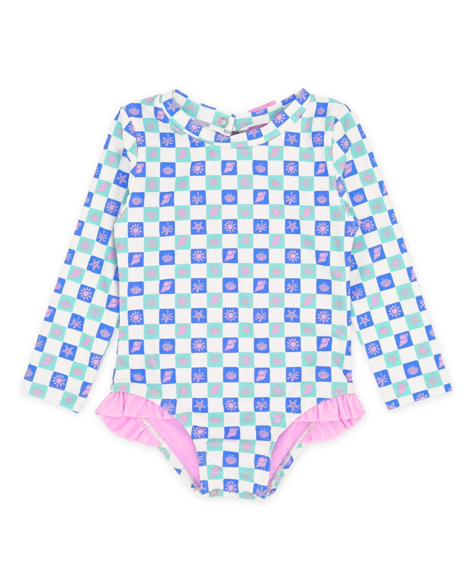 Feather 4 Arrow Coastal Cutie Surf Suit in Blue Tile – Lively Kids