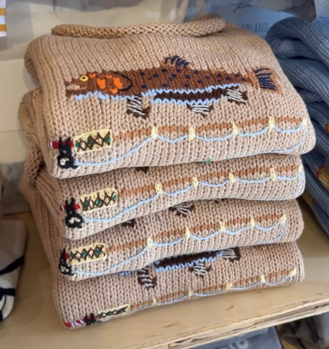 Tan Trout Knit Crew Sweater – Lively Kids